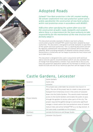 Adopted Road and Footpath examples Cellweb TRP | PDF