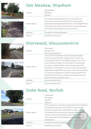 Adopted Road and Footpath examples Cellweb TRP | PDF