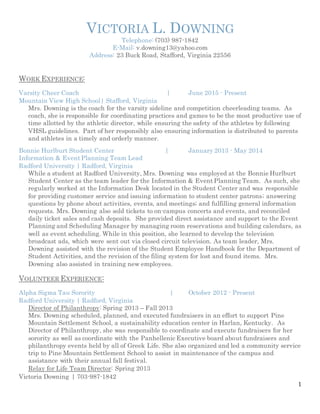 Victoria Downing Resume | DOCX