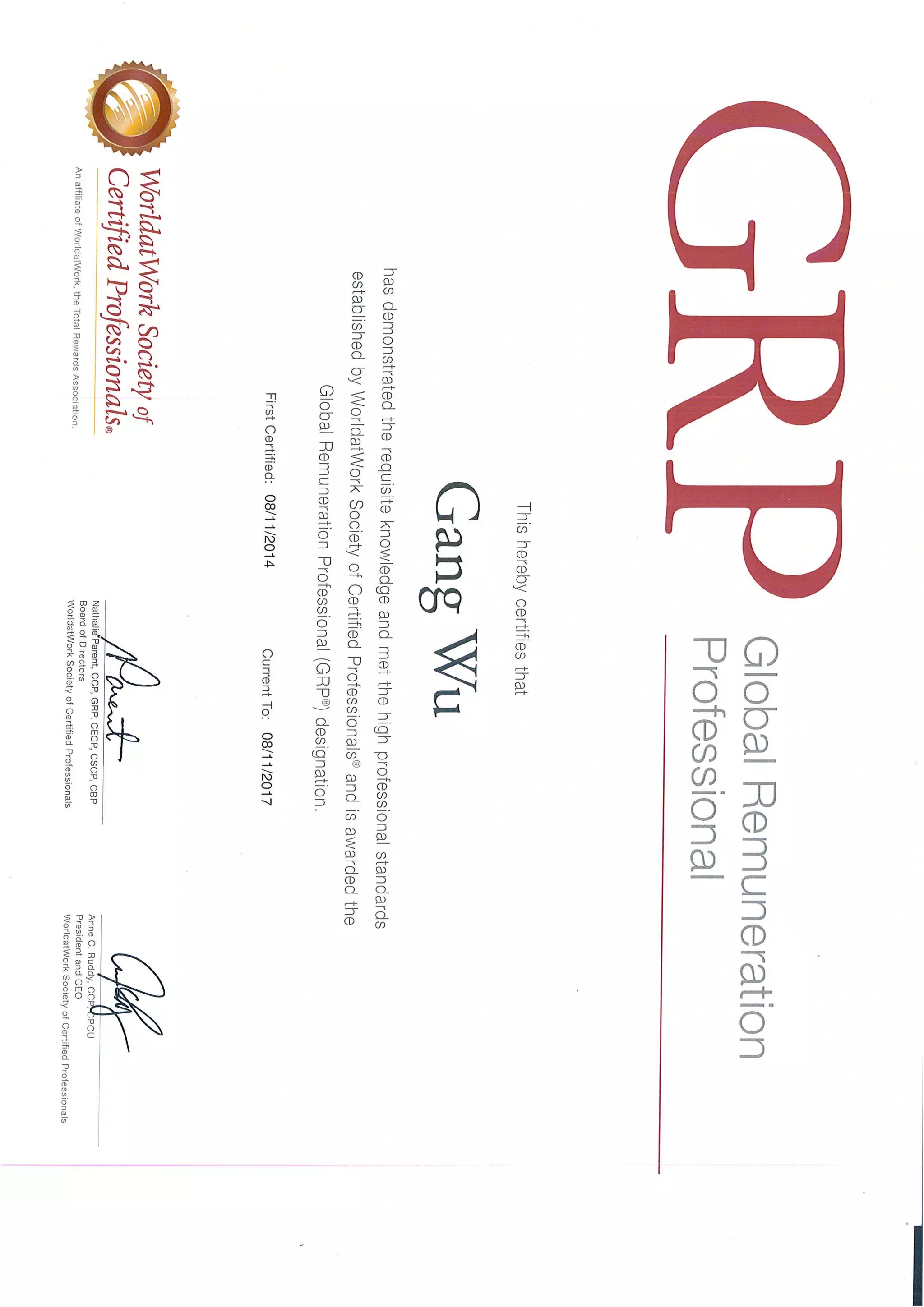 Certificate of GRP | PDF