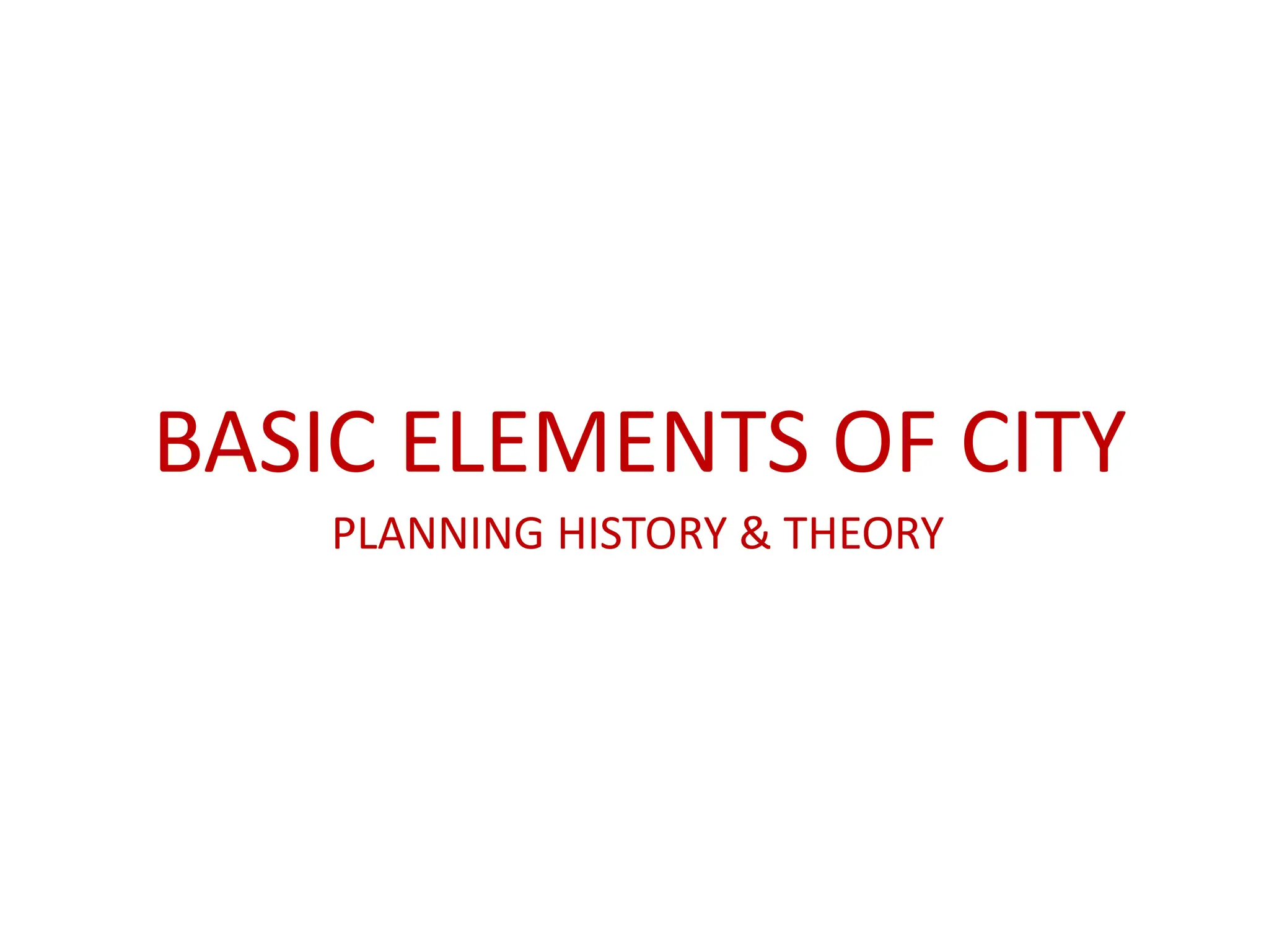 elements_of_city, urban and regional planning | PDF