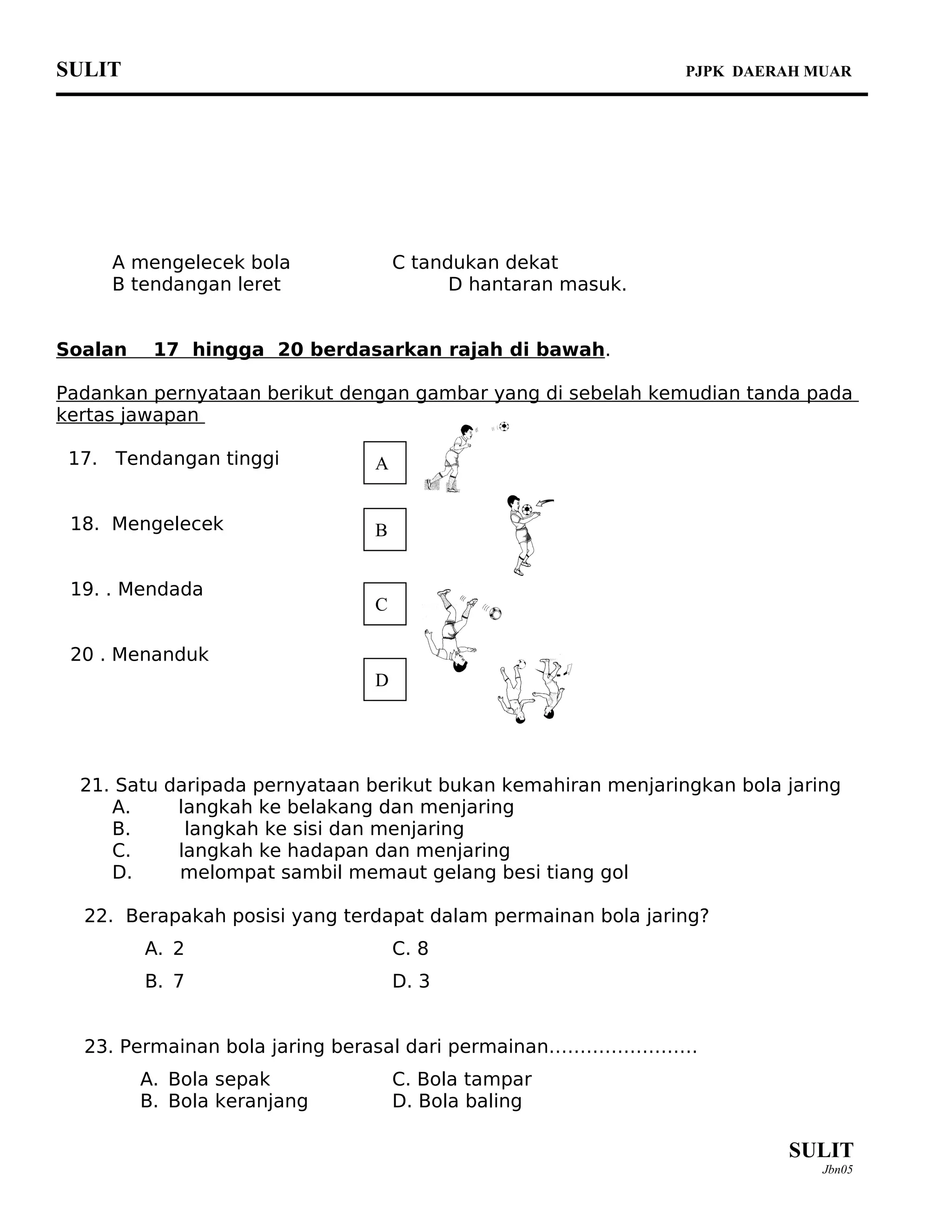 68601602 soalan-pj-tahun-4 | PDF