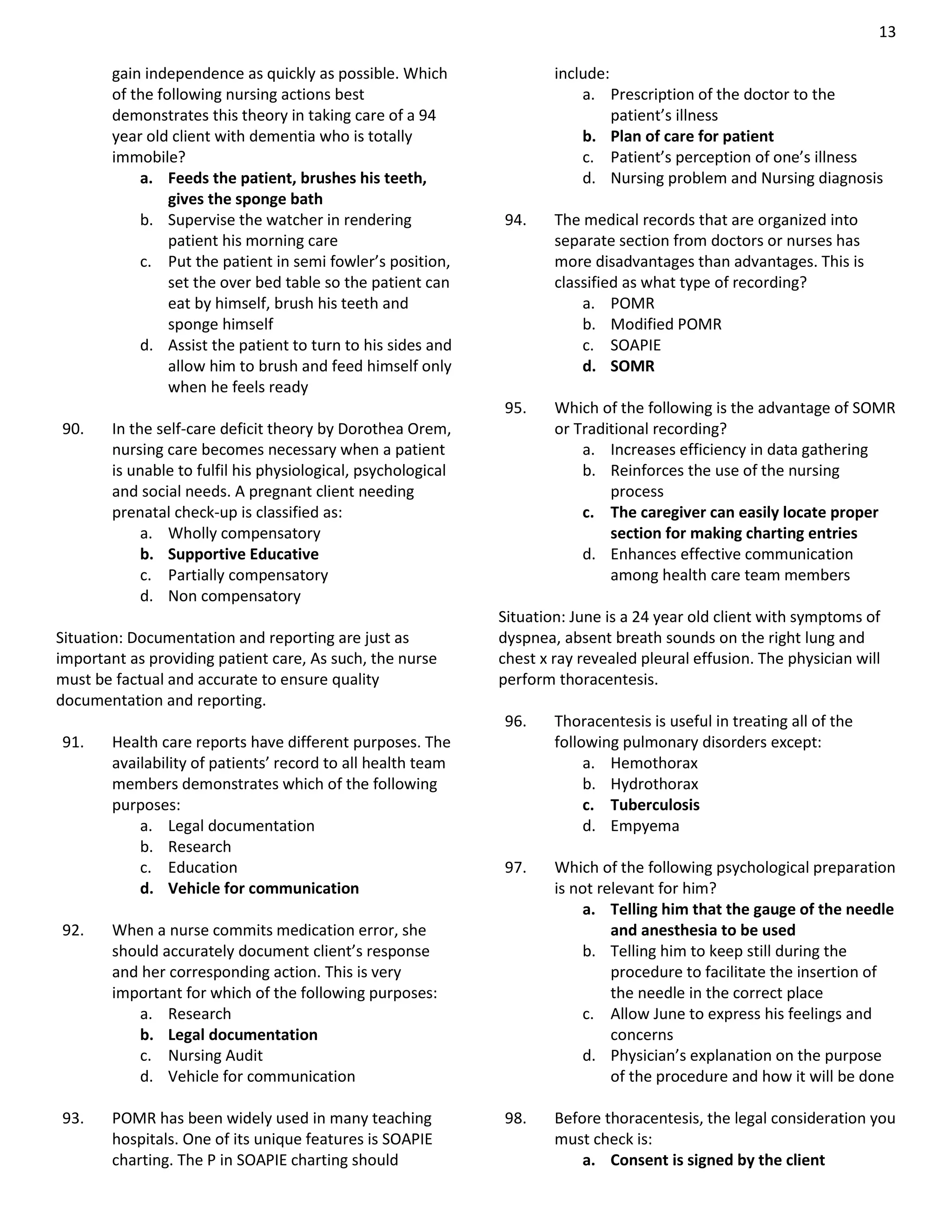 comprehensive nursing board exam reviewer | PDF