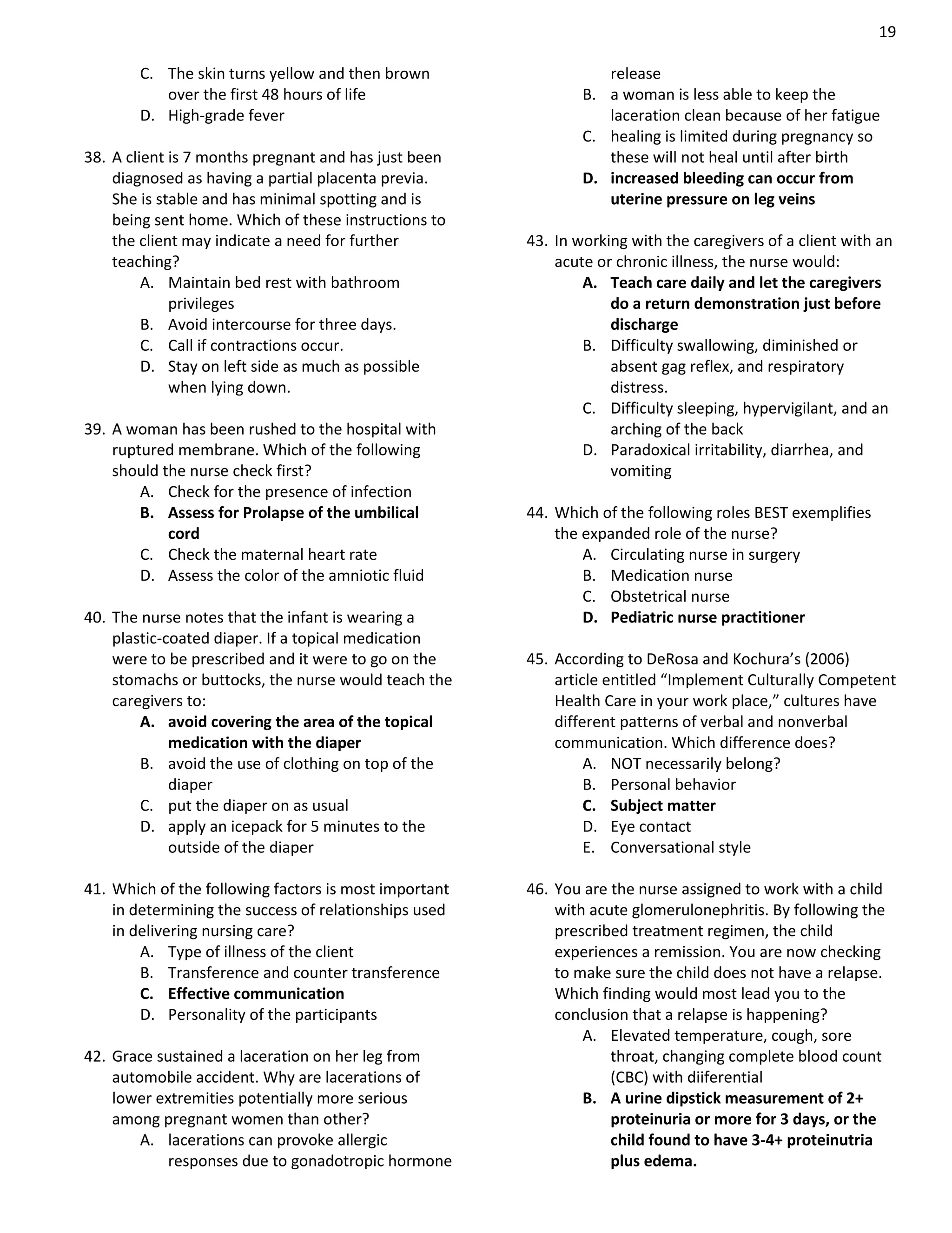 comprehensive nursing board exam reviewer | PDF