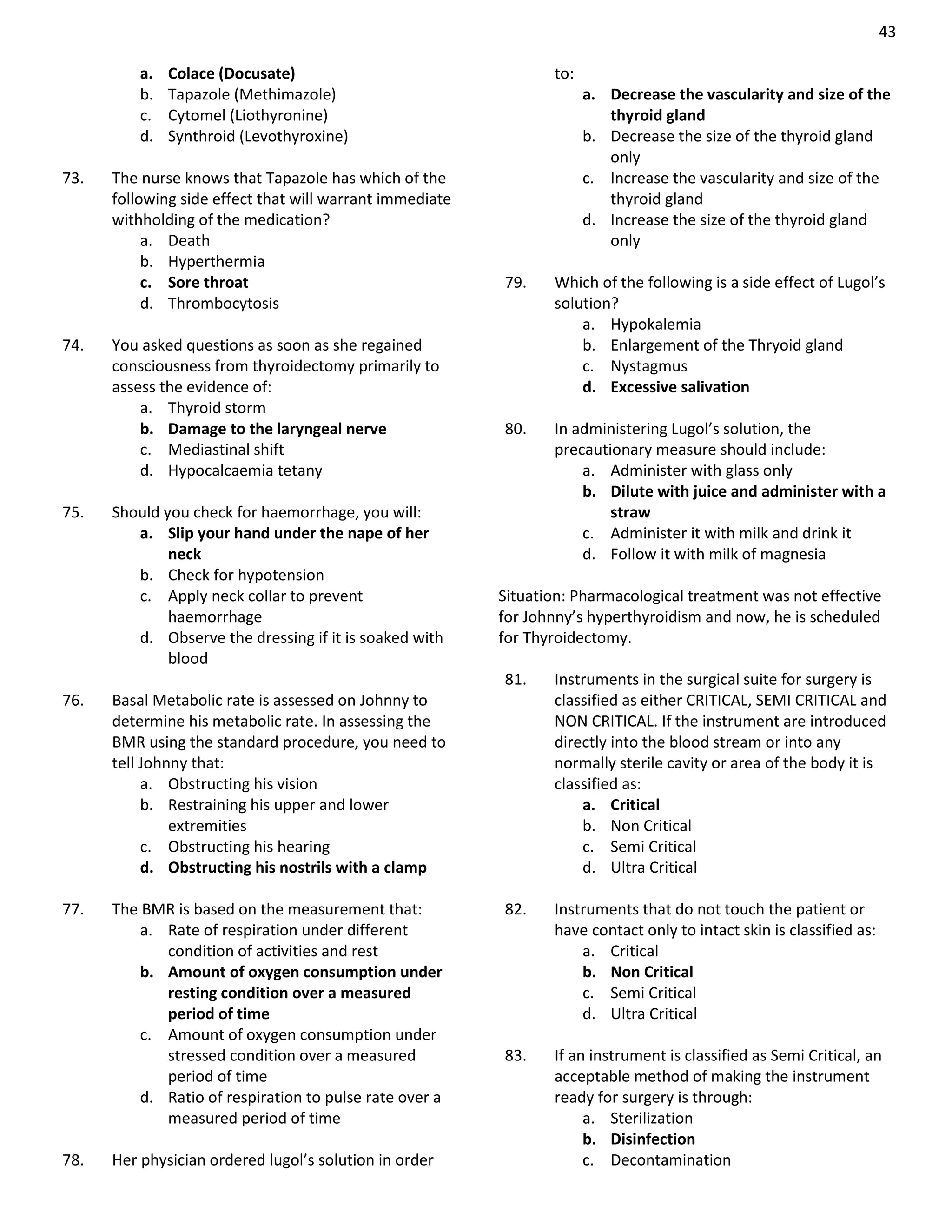 comprehensive nursing board exam reviewer | PDF