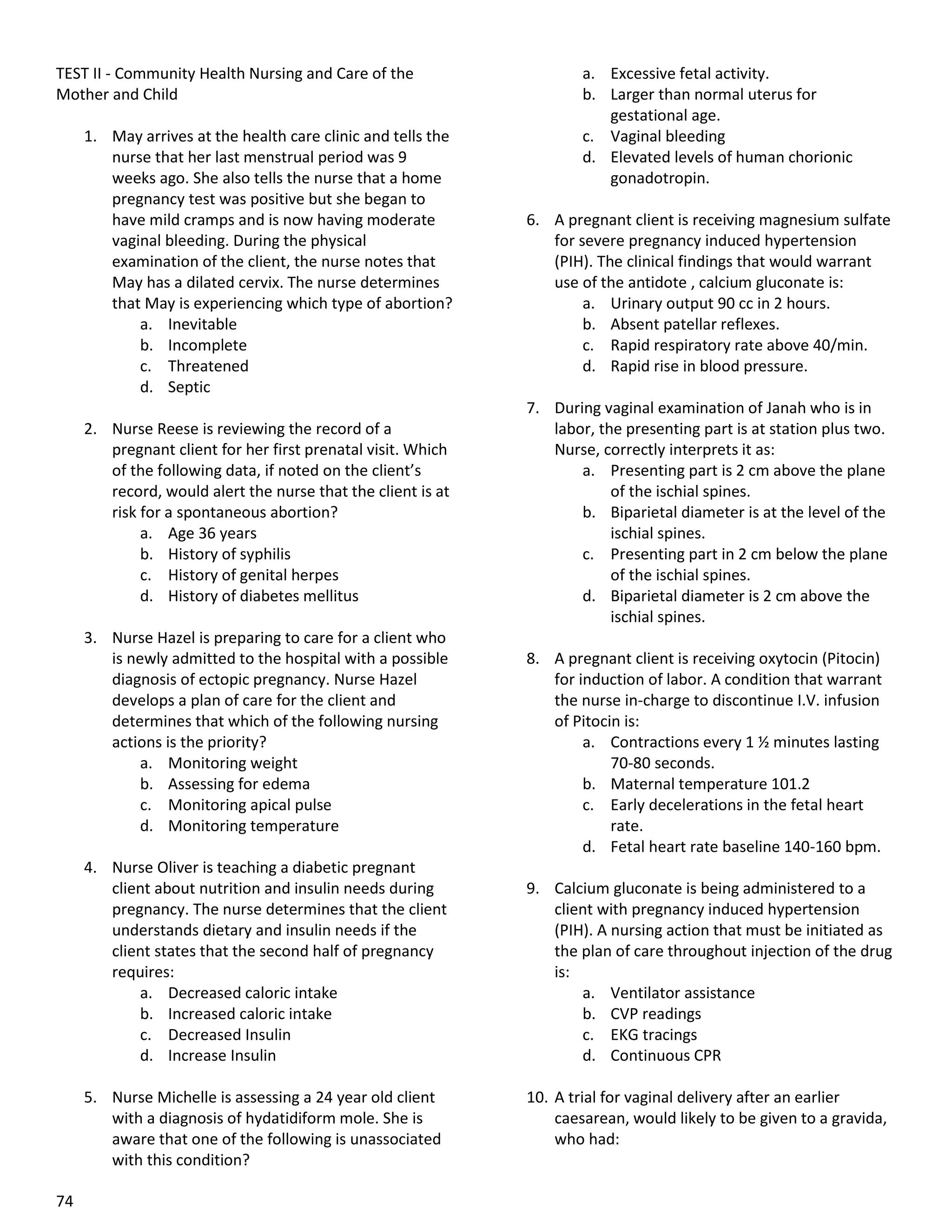 comprehensive nursing board exam reviewer | PDF