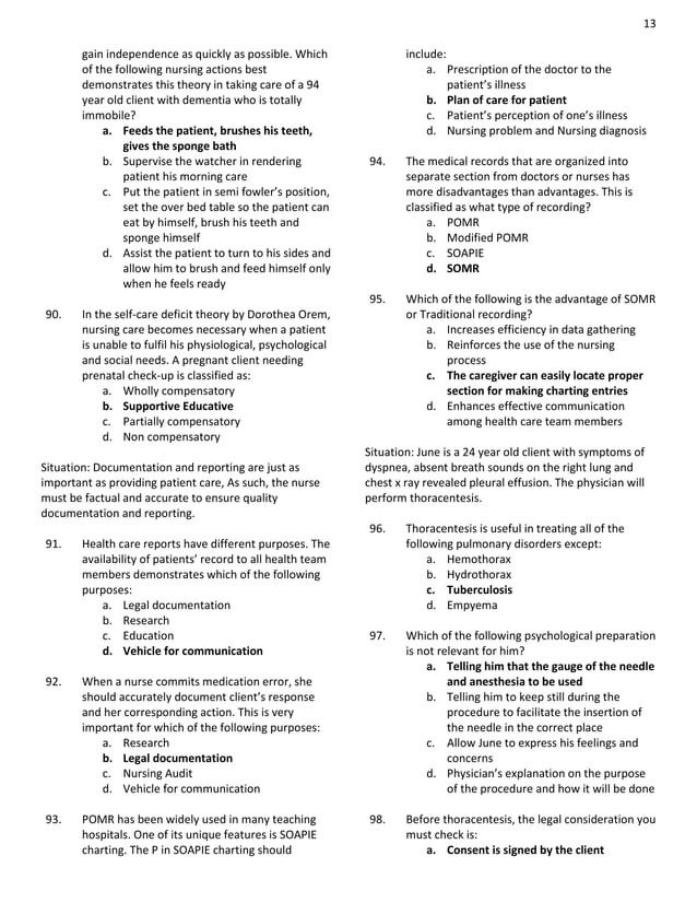 comprehensive nursing board exam reviewer | PDF