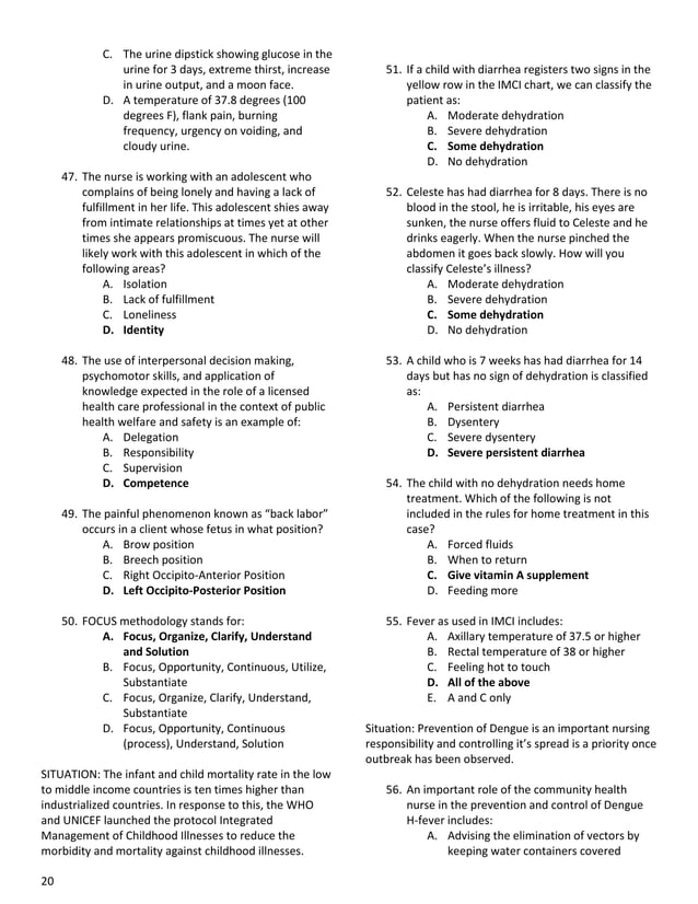 comprehensive nursing board exam reviewer | PDF