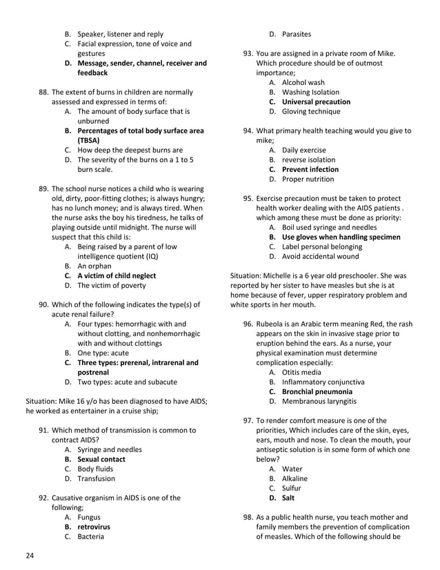 comprehensive nursing board exam reviewer | PDF