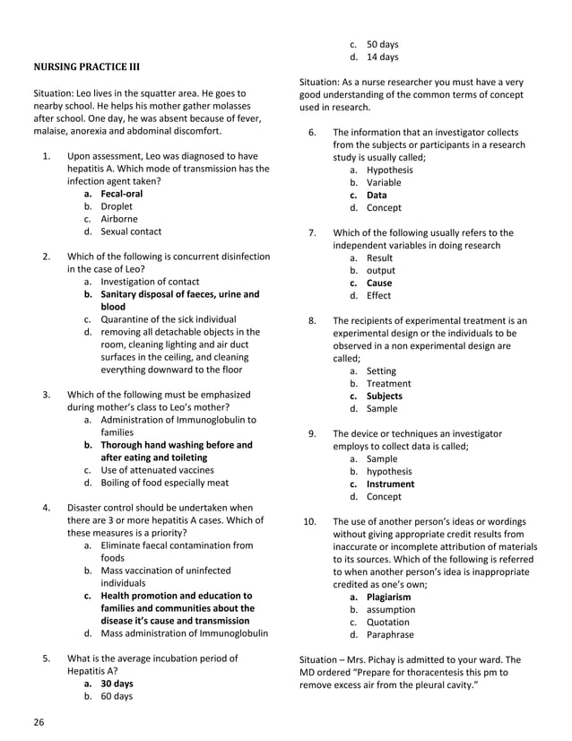 comprehensive nursing board exam reviewer | PDF