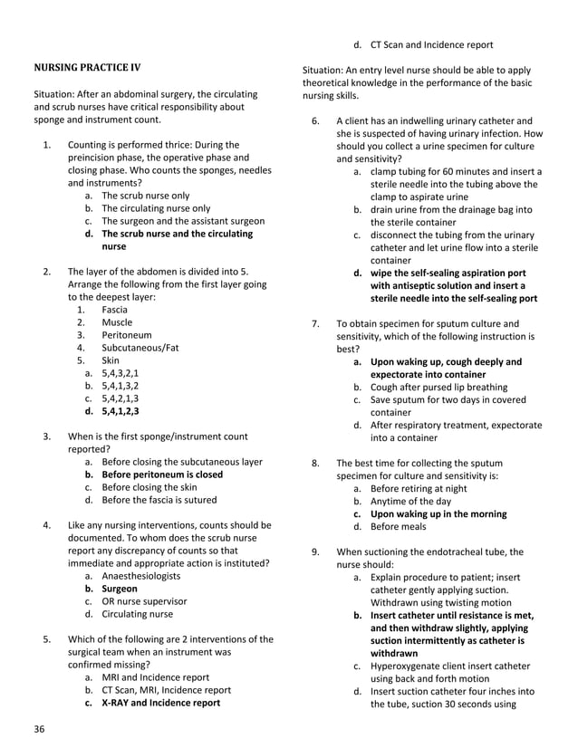 comprehensive nursing board exam reviewer | PDF