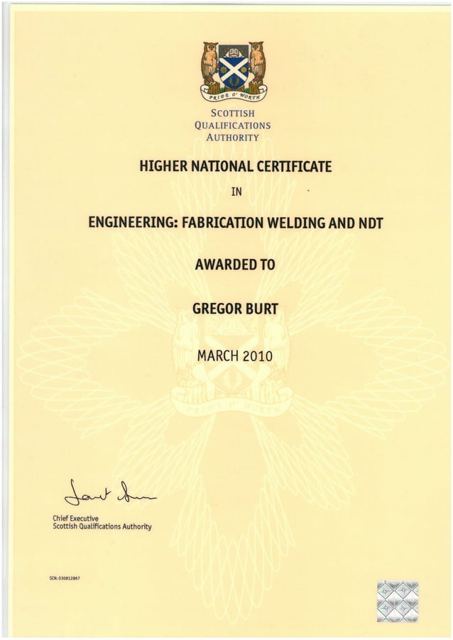 HNC in Fabrication and Welding and NDT | PDF