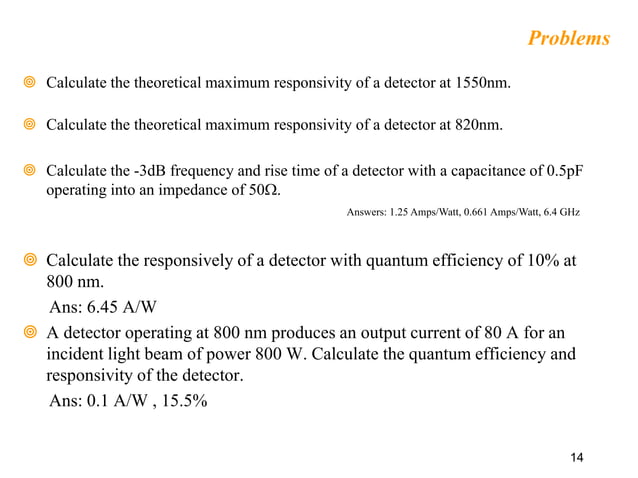 Optical Detectors -Principle & Types.ppt | Cameras and Camcorders ...