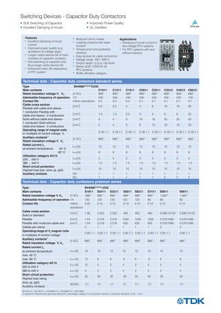 Epcos Capacitor Duty Contactors, Epcos Thyristor Duty Switching | PDF