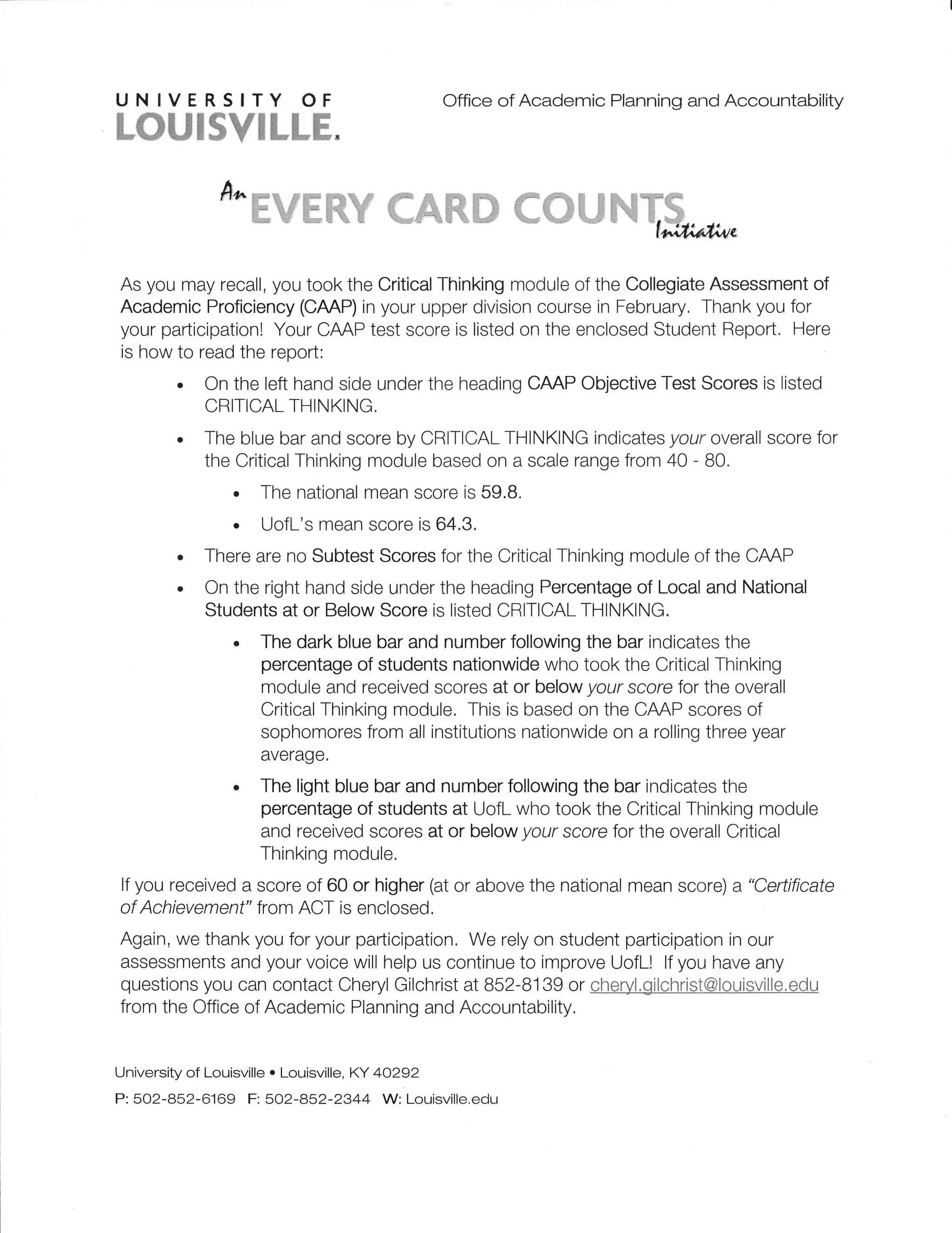 critical thinking CAAP ACT 1pg | PDF