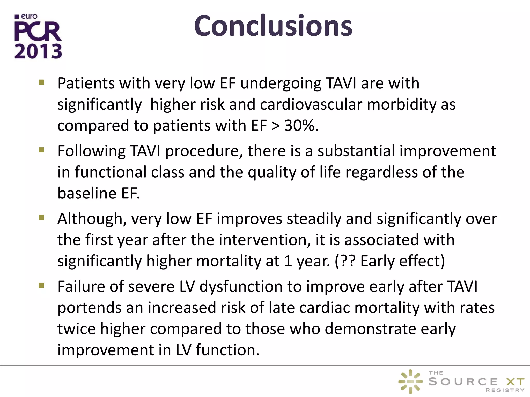Aortic Valve Stenosis with low EF : TAVR versus Replacement | PPT