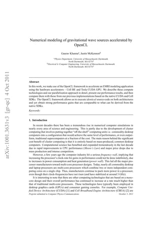 openCL Paper | PDF | Computing | Technology & Computing