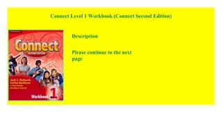 Connect Level 1 Workbook (Connect Second Edition) [P.D.F_book]@@ | PDF