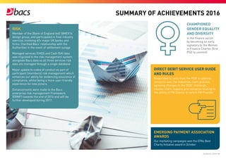 2016 Bacs summary of achievements | PPT