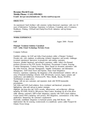 David Evans Resume_10022015 | DOCX