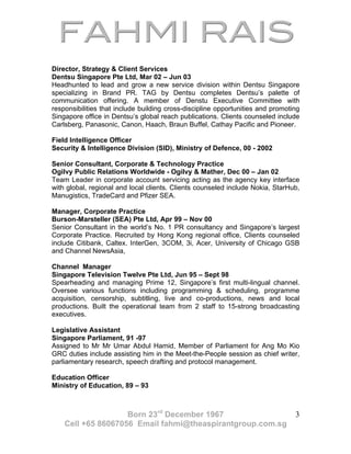 FAHMI RAIS CV 2015 | PDF | Business Administration | Business