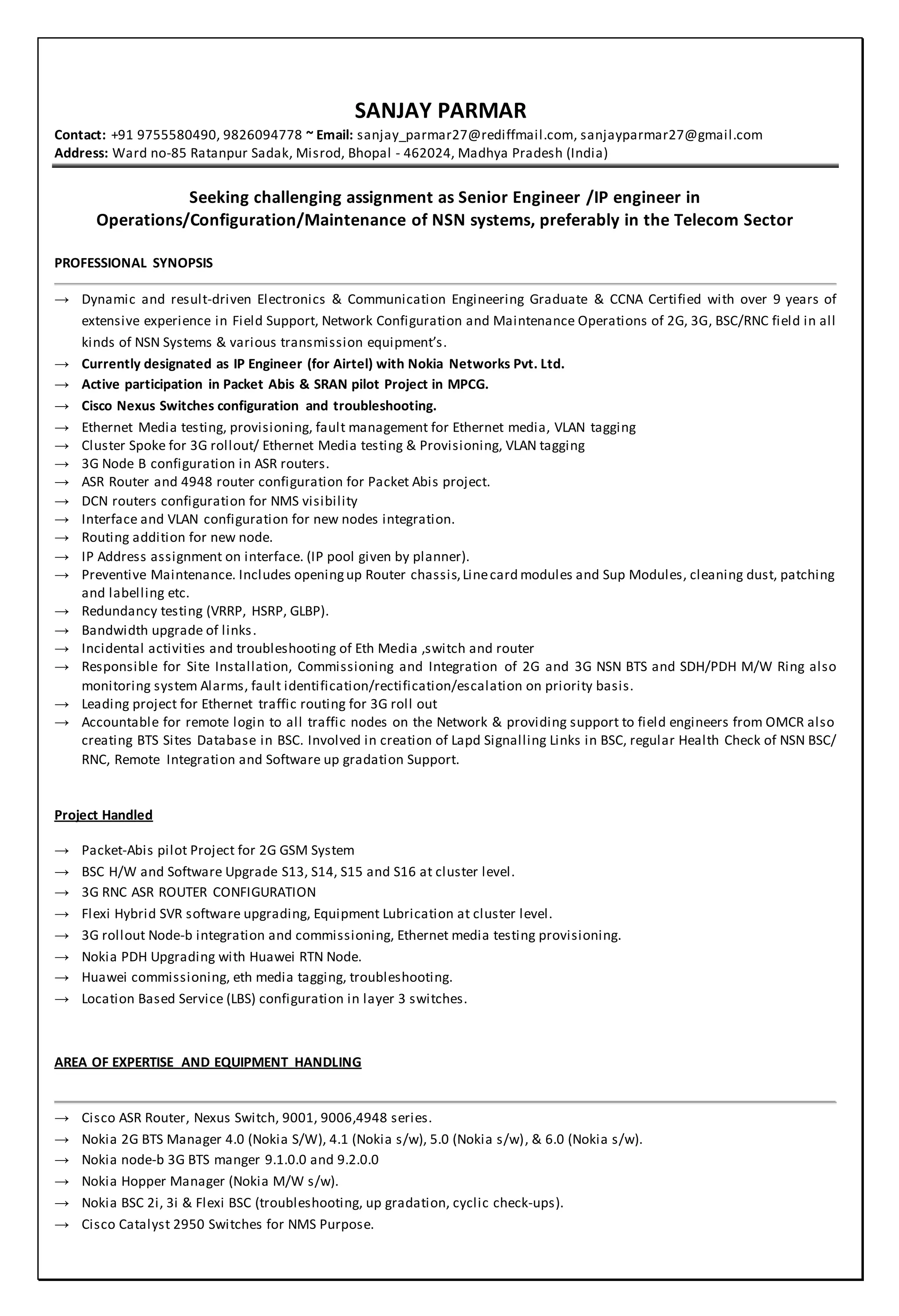 resume_sanjay_parmar | DOCX