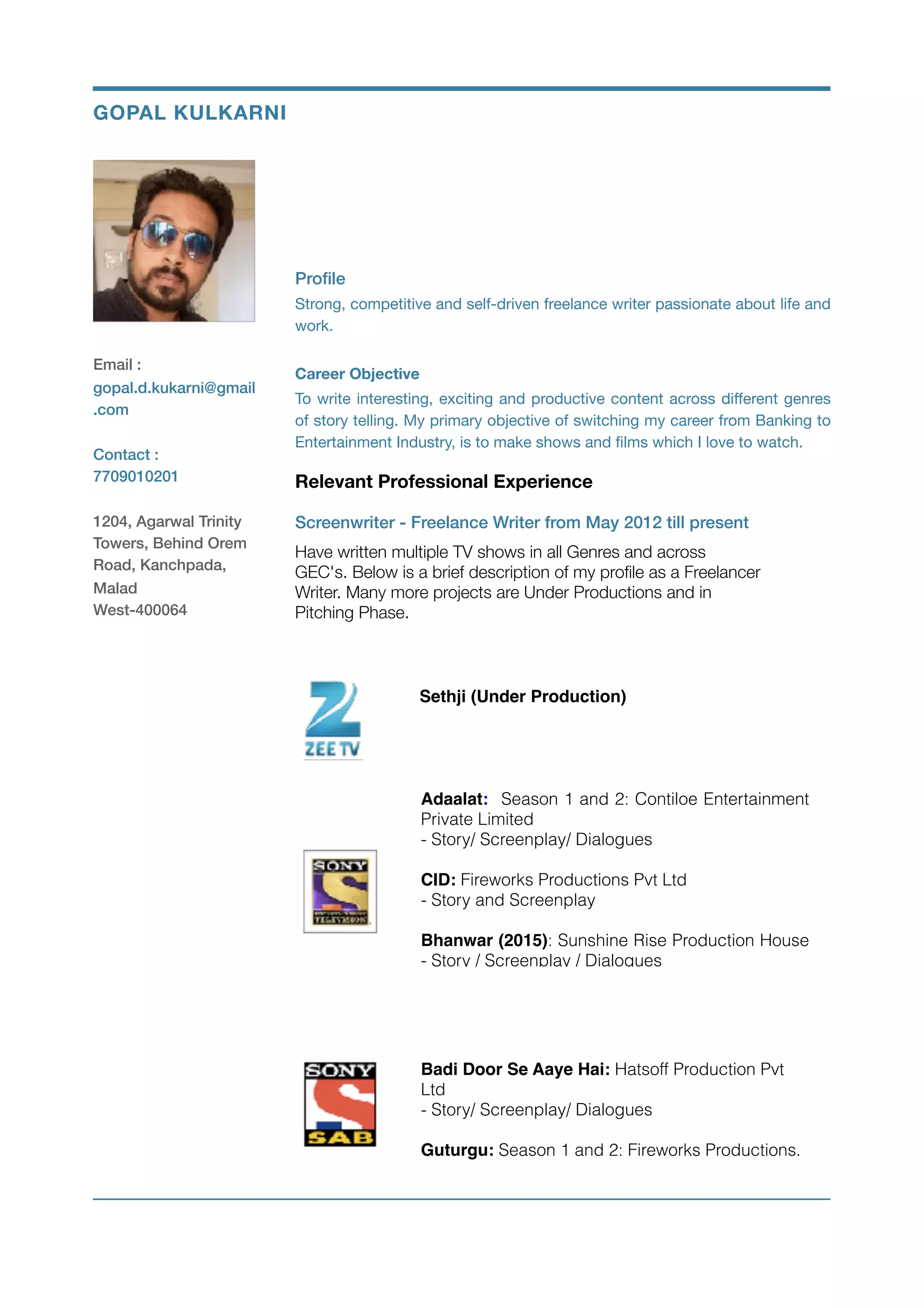 Gopal Kulkarni - CV | PDF