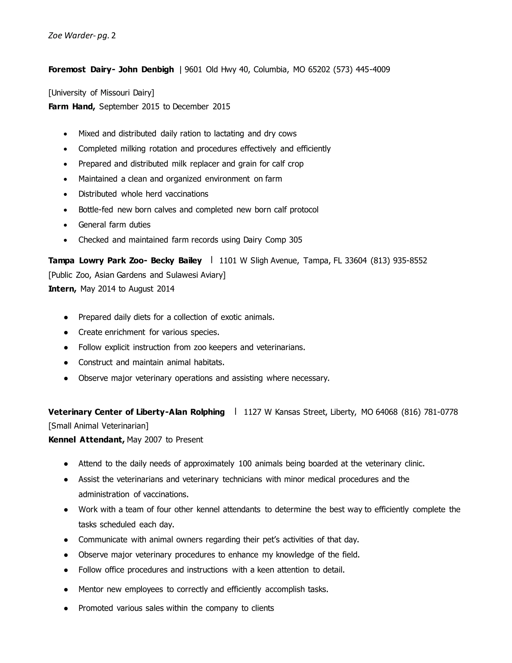 Zoe Warder MFA Resume 2015 | DOCX