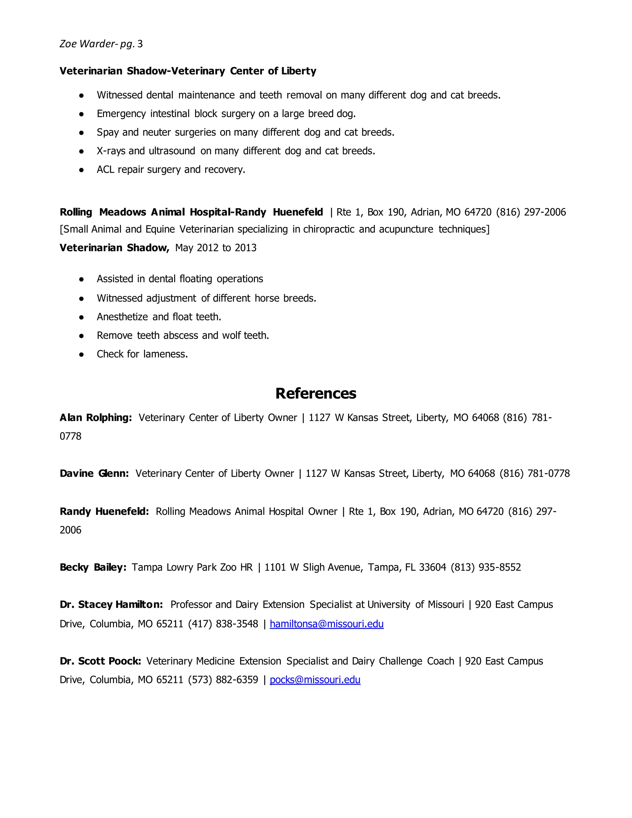 Zoe Warder MFA Resume 2015 | DOCX