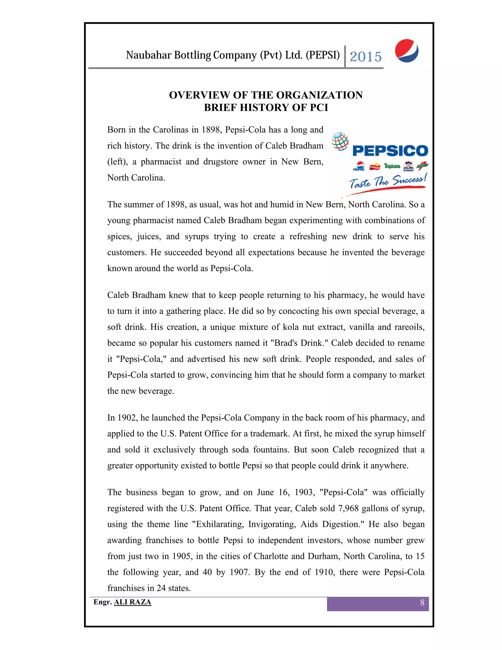 REPORT (PEPSI) FINAL | PDF