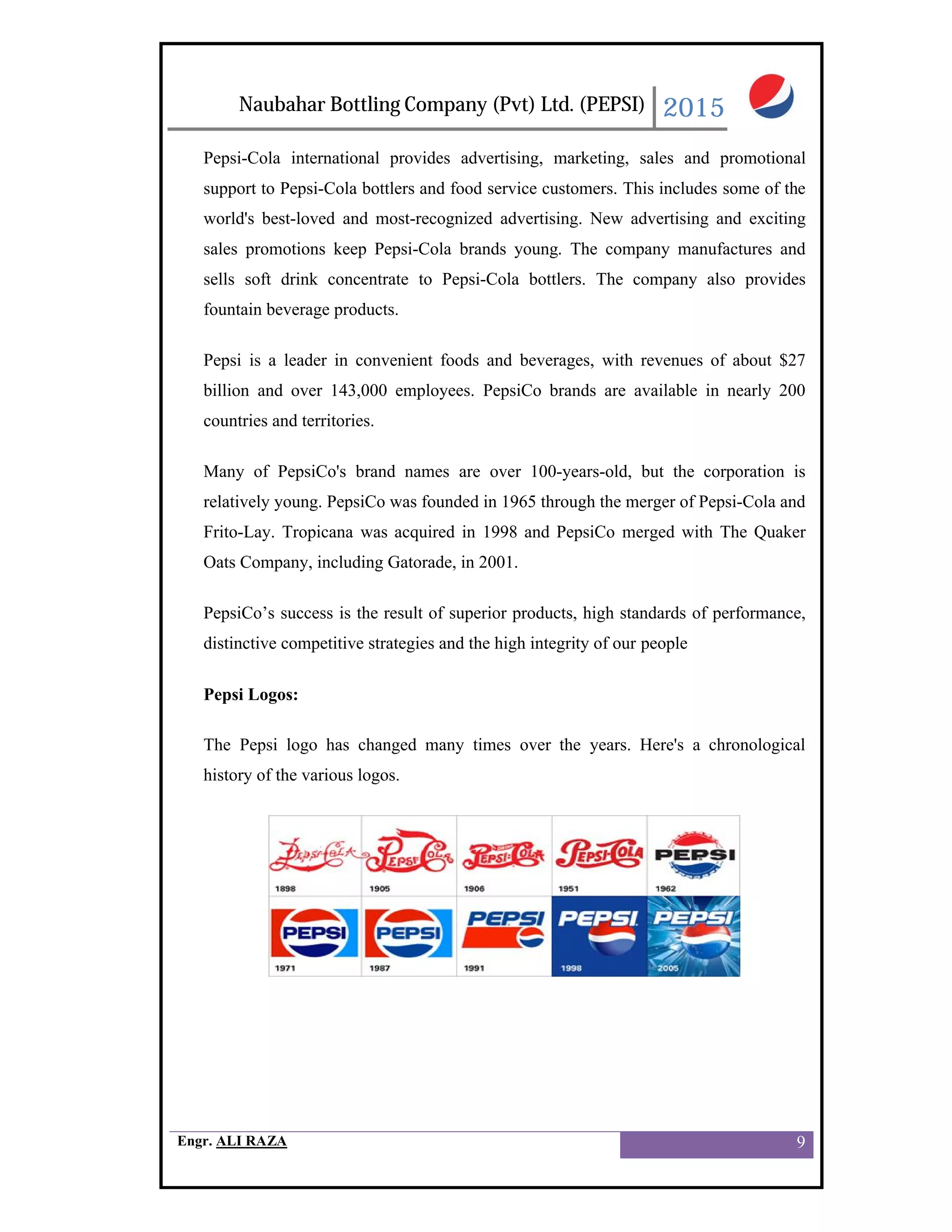 REPORT (PEPSI) FINAL | PDF