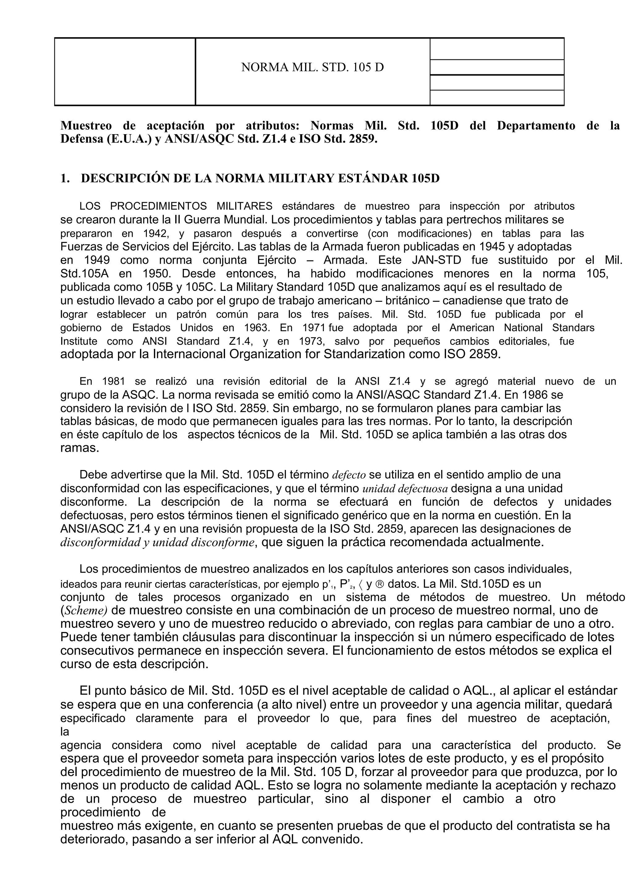 norma-mil-std-105d | PDF