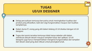 Pengenalan dasar esain UI/UX untuk siswa SMK | PPTX