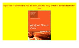 Windows Server 2012 Unleashed ((P.D.F))^^@@ | PDF | Operating Systems ...