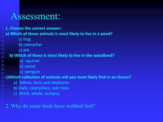 Habitat living organisms grade 3 adaptations.ppt