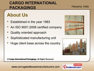 Packaging Products by Cargo International Packagings, Sonipat | PPS | Logistics and ...