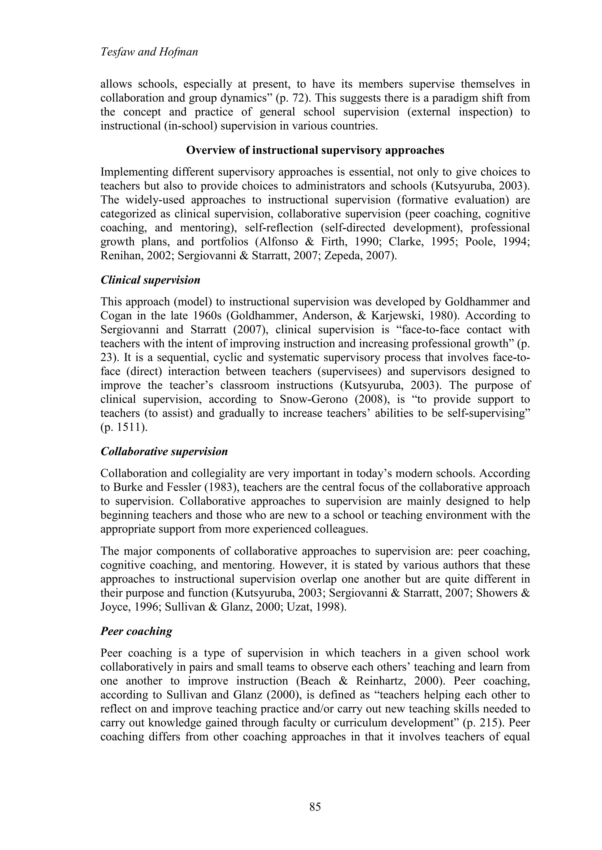 Instructional supervision and its relationship with professional ...