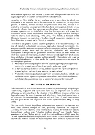 Instructional supervision and its relationship with professional ...