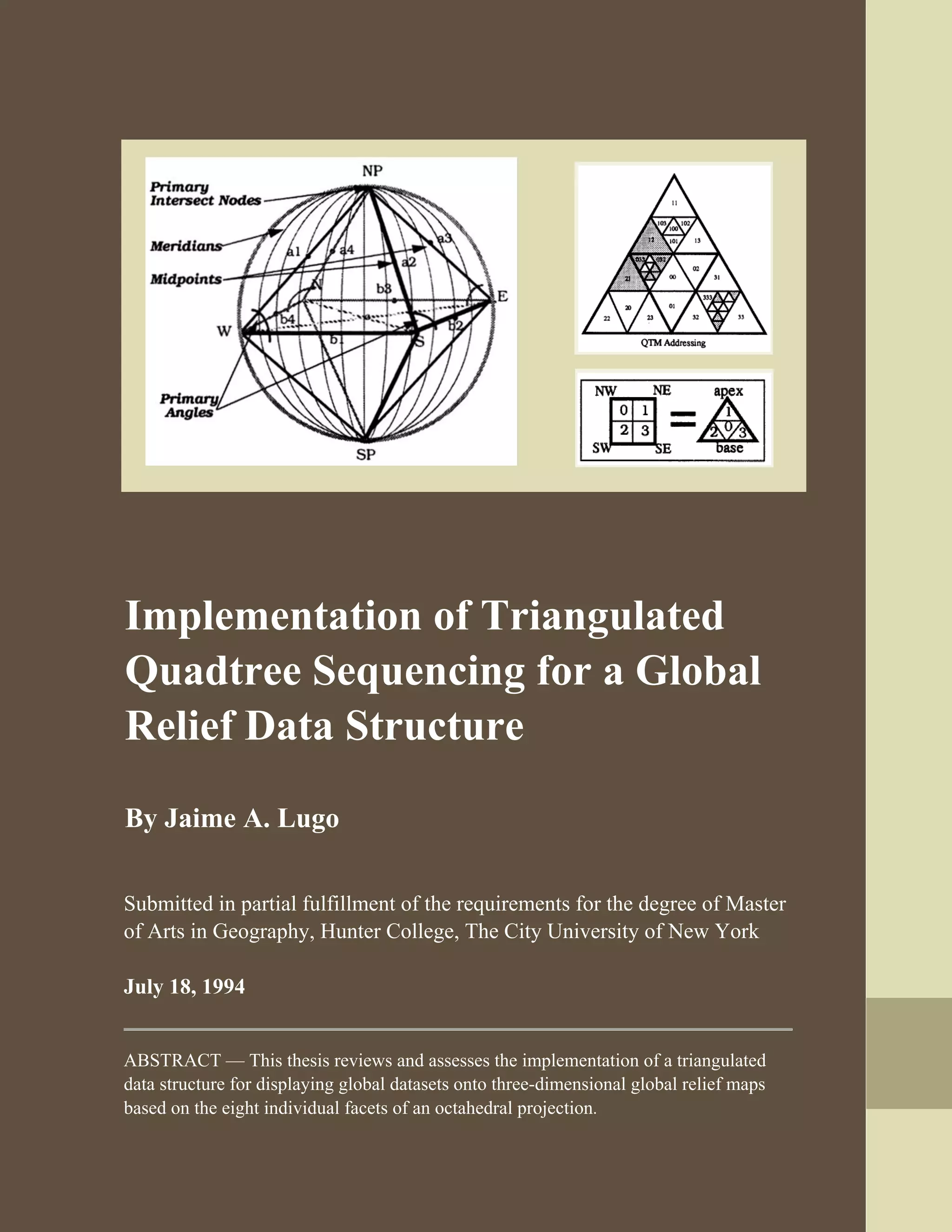 JLugo Thesis (MA in Geography) Triangulated Quadtree Sequencing-1994 | PDF