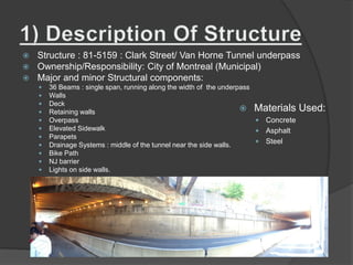 Assessment of Underpass on Clark Street and Van Horne | PDF