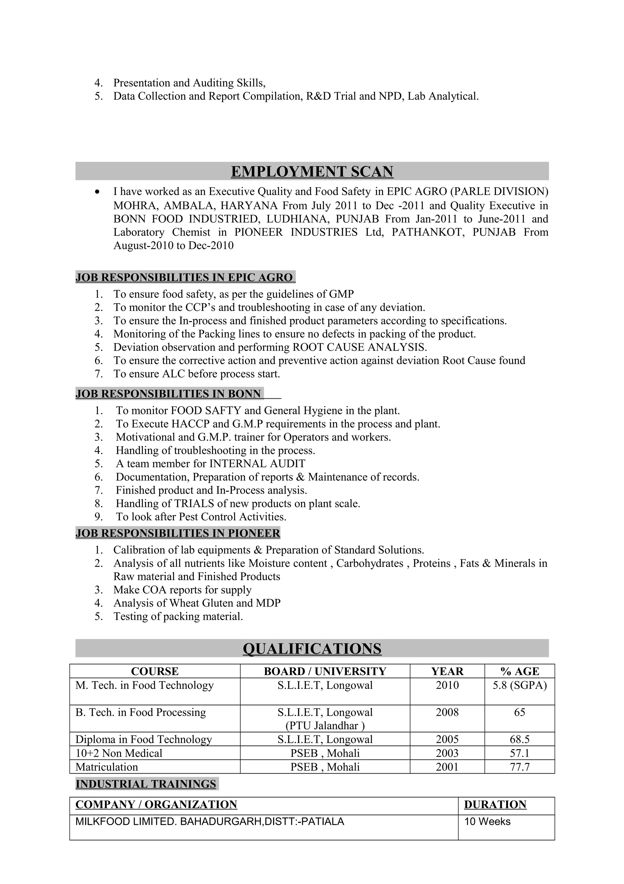 Amrinder Singh resume | DOC
