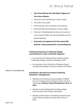 BD_OF_DR_BHARAT_PATHAK-2016 | PDF | Agriculture | Industries