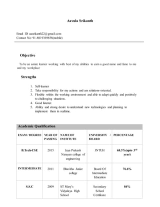 srikanth-final resume | DOCX