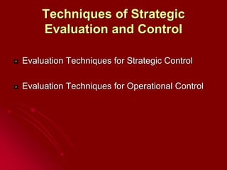 6895776-Strategic-Evaluation-and-Control.ppt | Business Administration ...