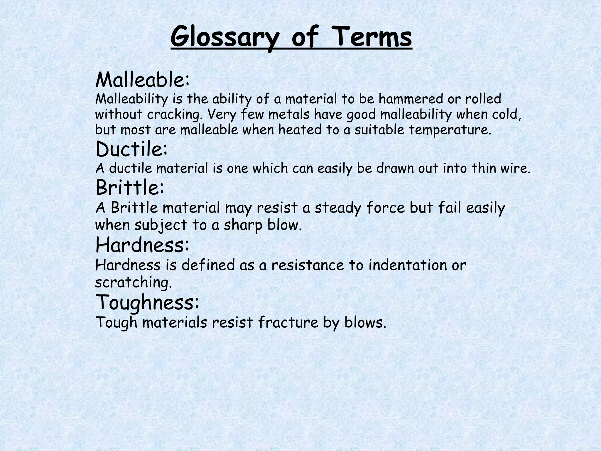 Metals Presentation Study Guide | PPT