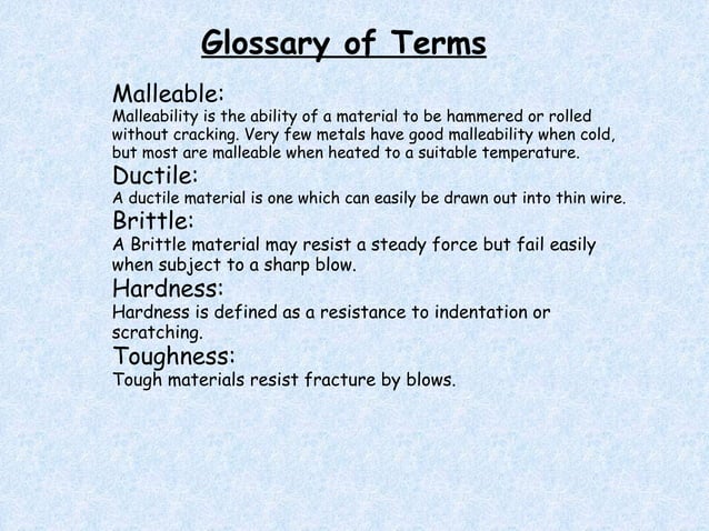 Metals Presentation Study Guide | PPT