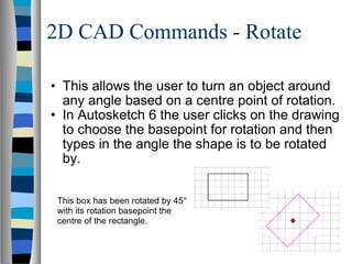 CAD_Commands | PPT | 3-D Graphics | Computer Software and Applications