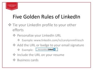 Linkedin - How to create an effective profile | PPT