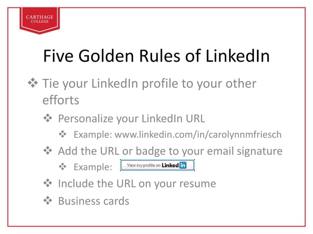 Linkedin - How to create an effective profile | PPT