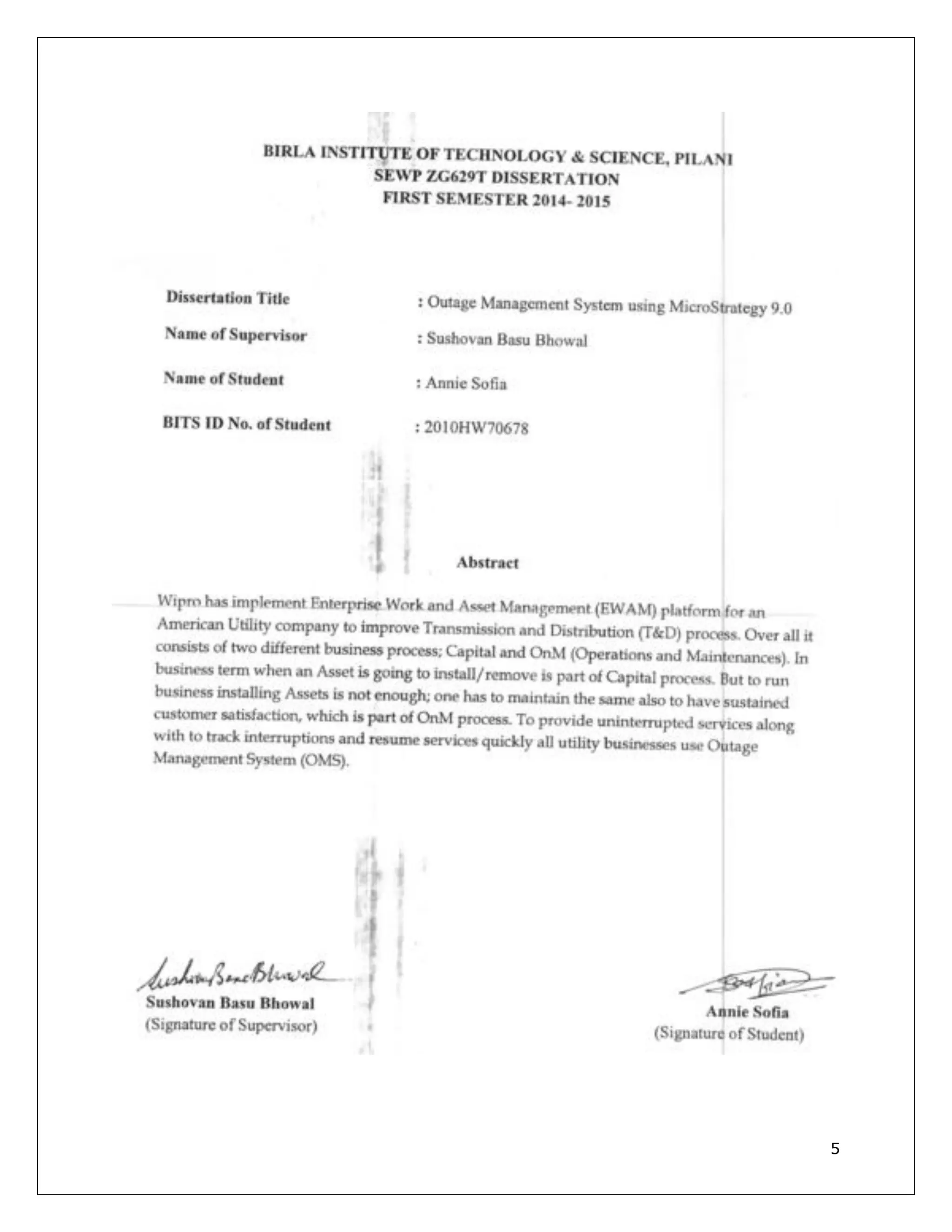 BITS MS- Dissertation Final Report | PDF